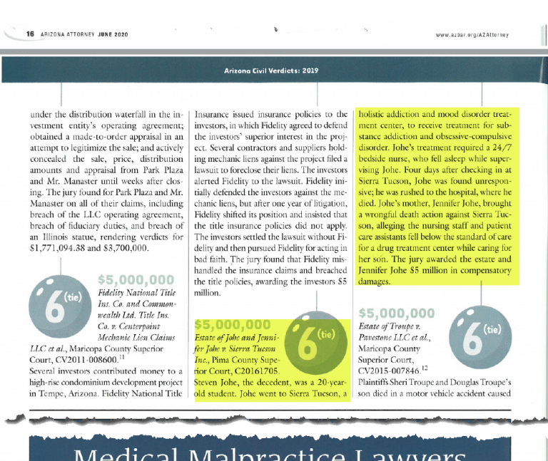 Top 10 Civil Verdicts 2019: Boatman & Pyburn Recognized